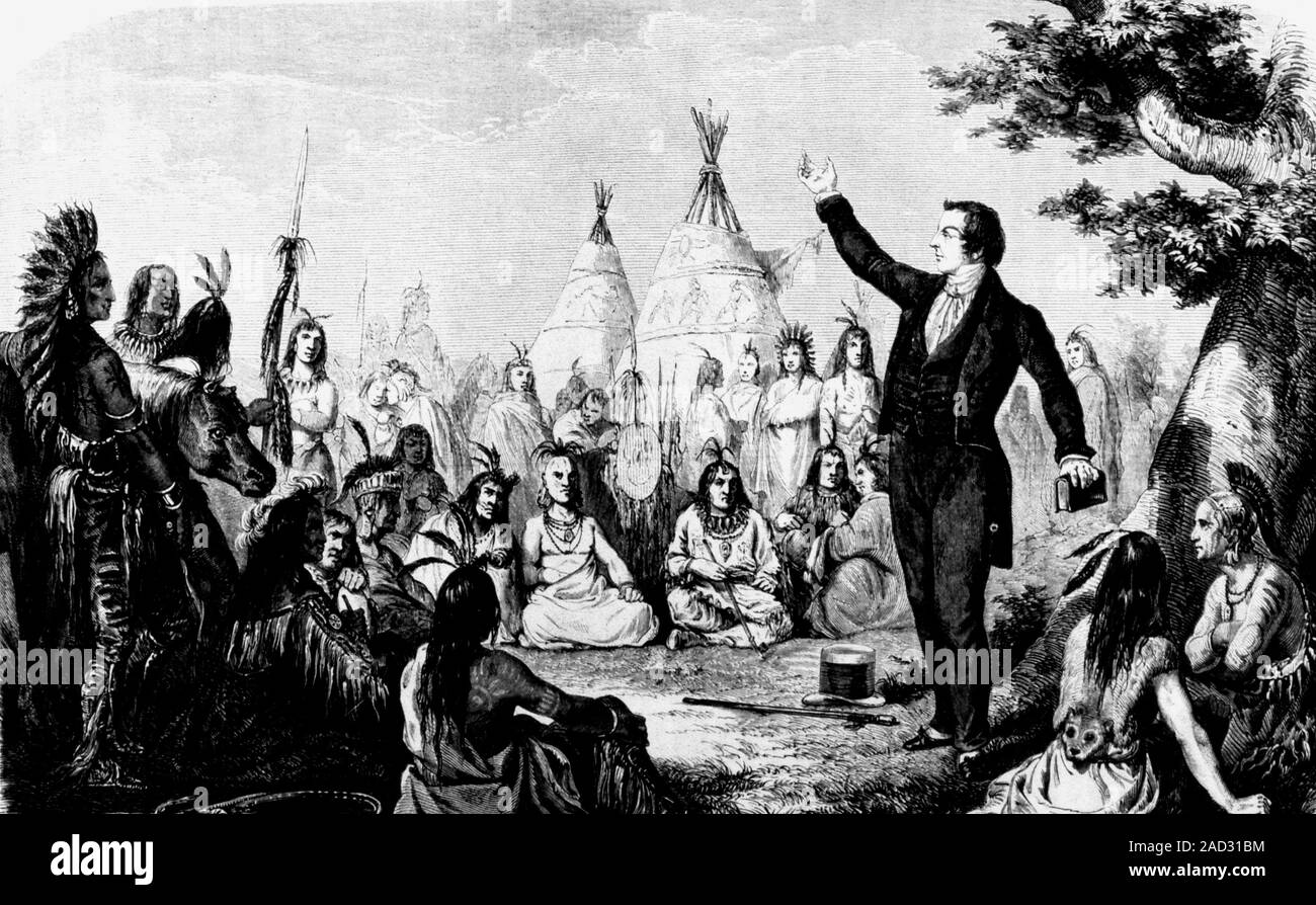 Joseph Smith (1805-1844). 1860 illustration of the US religious leader ...