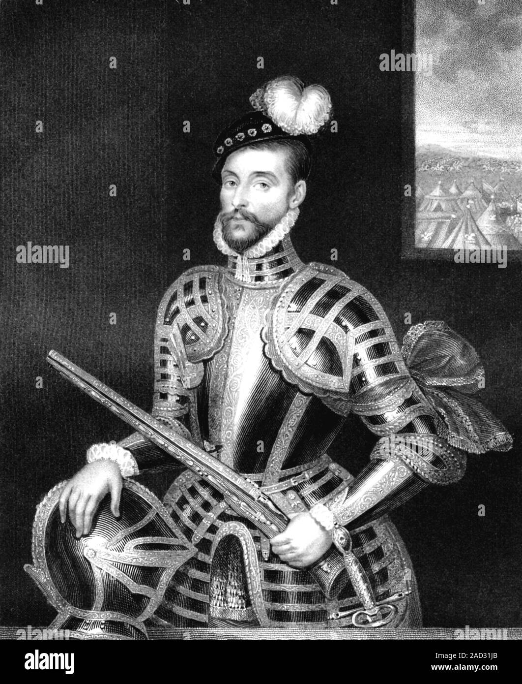 William Stanley (1435-1495). 1864 illustration of the English soldier ...