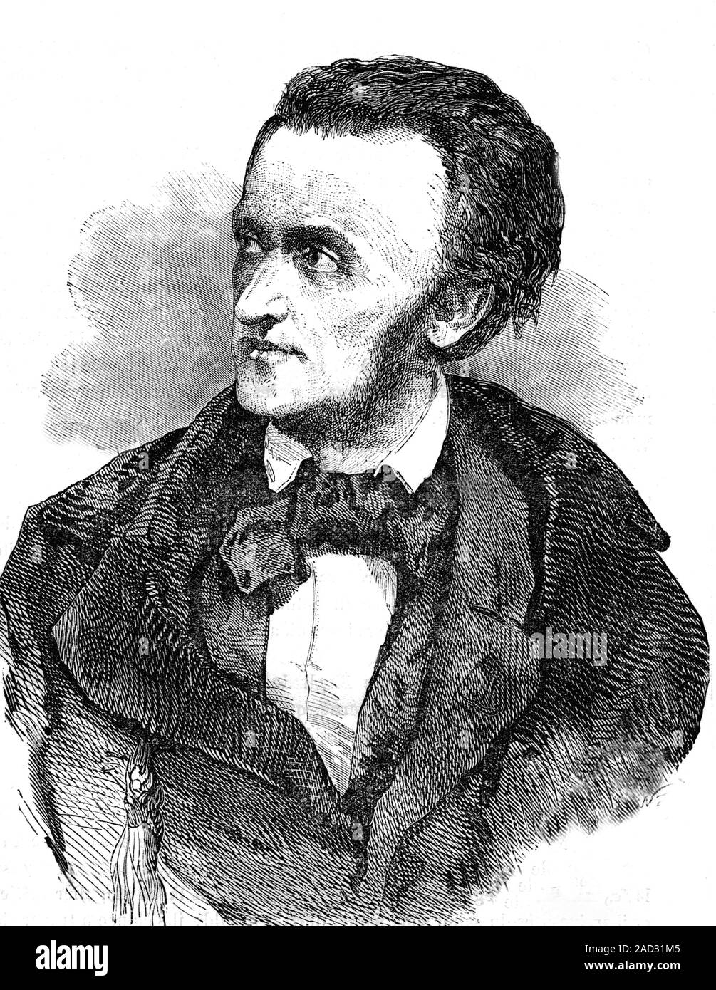 Richard Wagner (1813-1883). 1889 illustration of the German composer ...