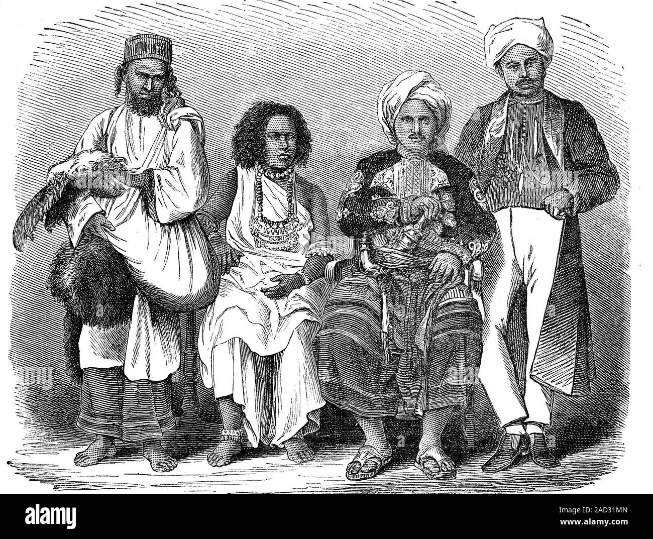 Yemeni jews. 1885 illustration of a jewish merchant from Yemen with a ...
