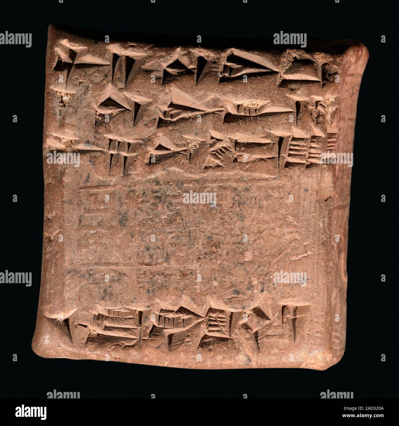 Cylinder seal written in Sumerian cuneiform. Cuneiform was written by ...