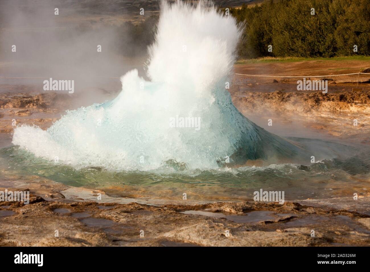 A geyser at Geysir in Iceland, the place after which all the worlds ...