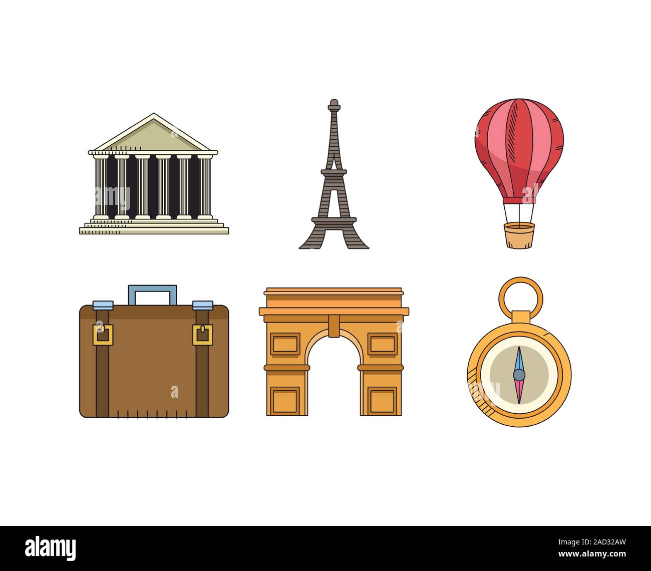 Set trip travel concepts Cut Out Stock Images & Pictures - Alamy