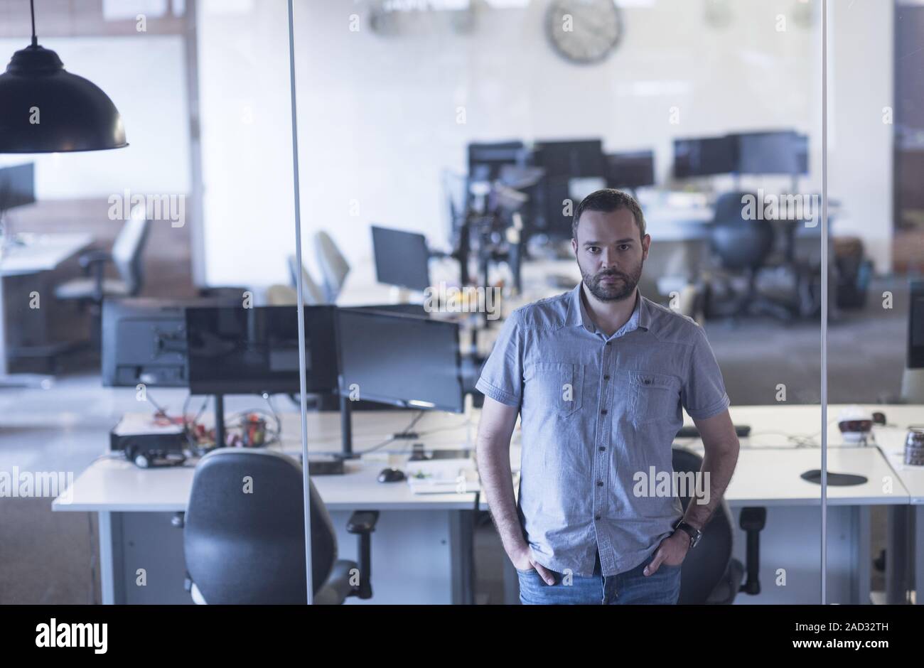 Business man at modern office Stock Photo - Alamy