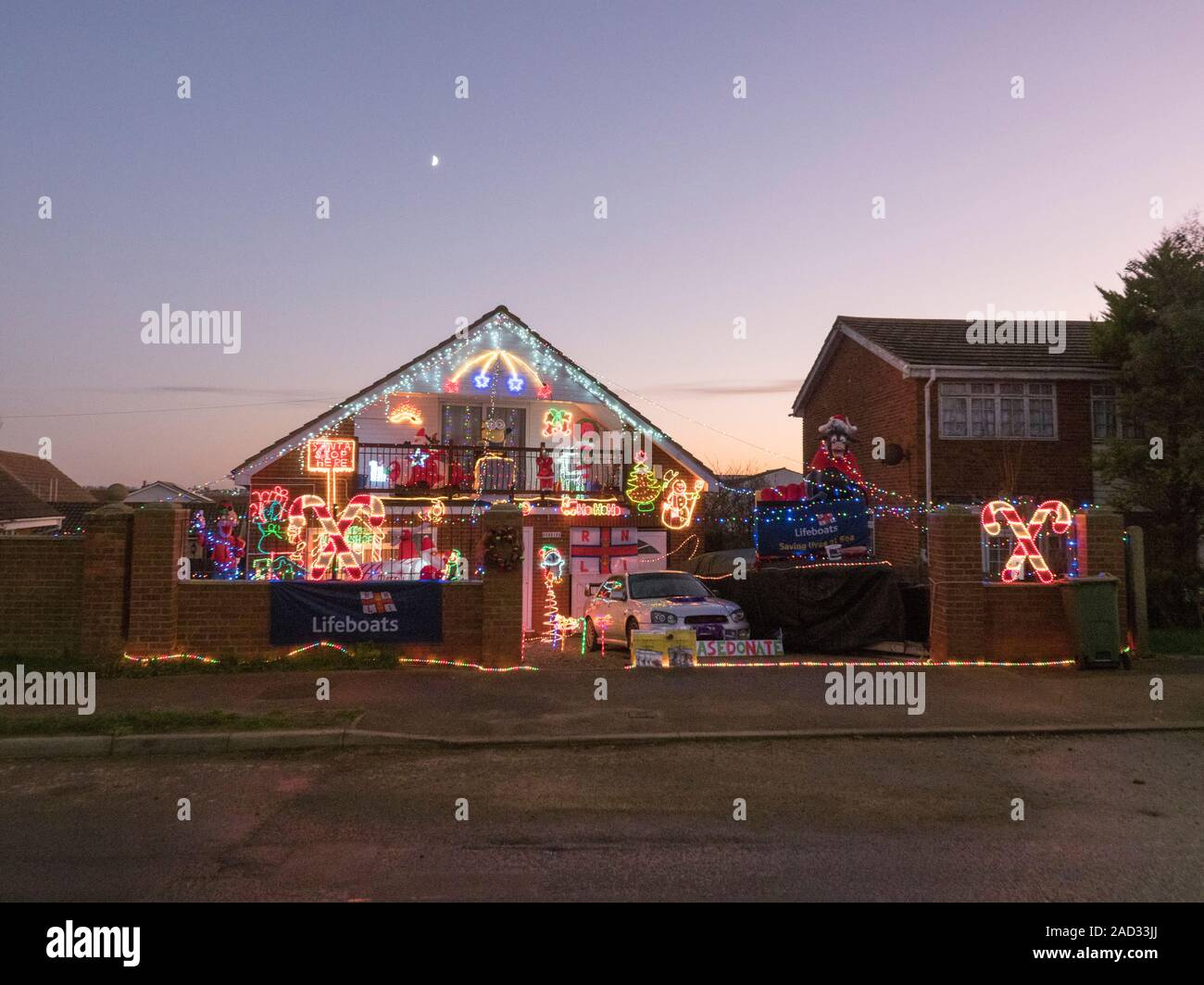 Warden Bay, Kent, UK. 3rd Dec, 2019. A house in Warden Bay, Kent ...