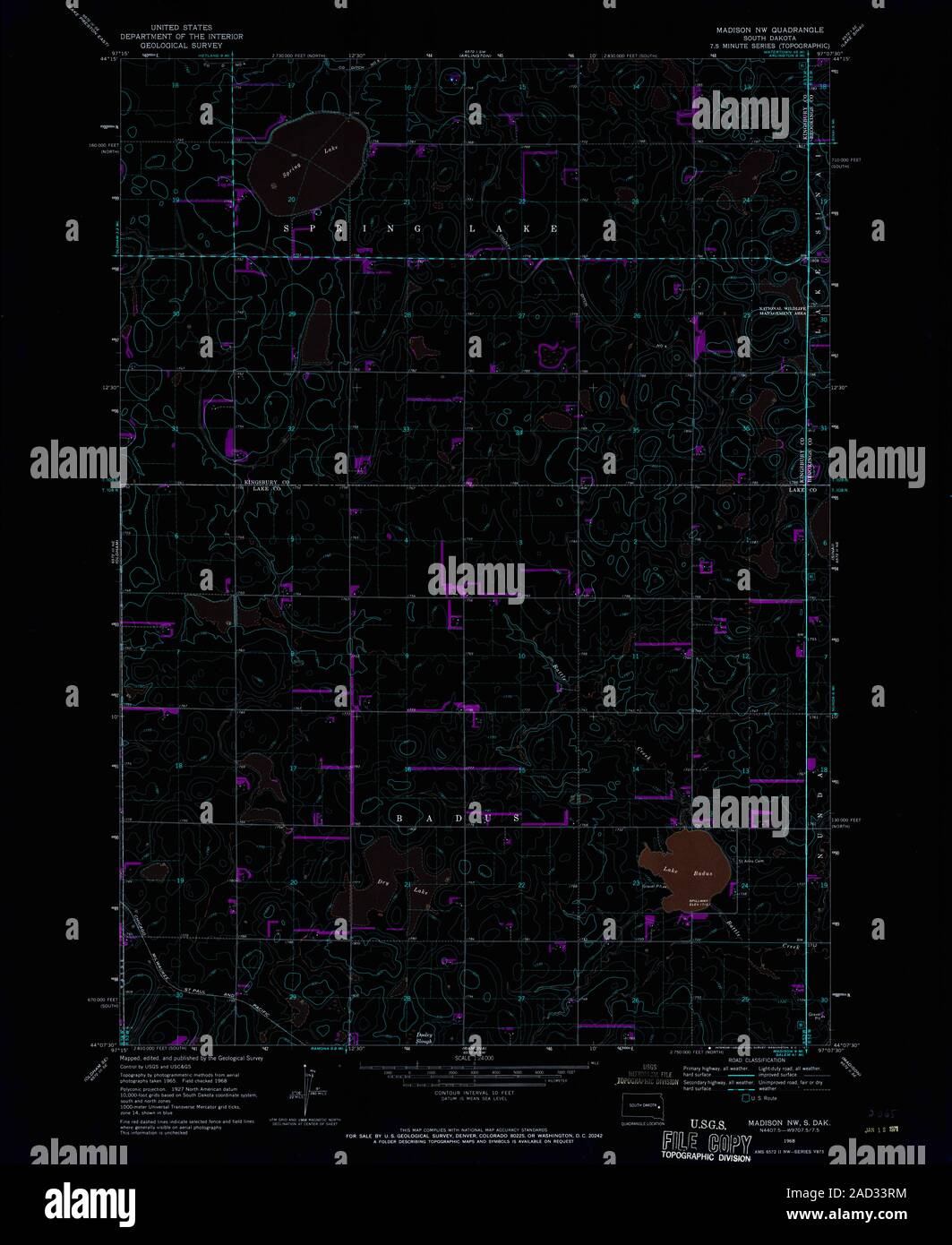 Map of madison south dakota hi-res stock photography and images - Alamy