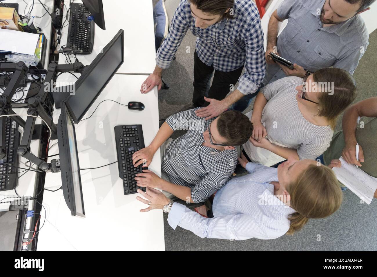 startup Business people group working as team to find solution Stock ...