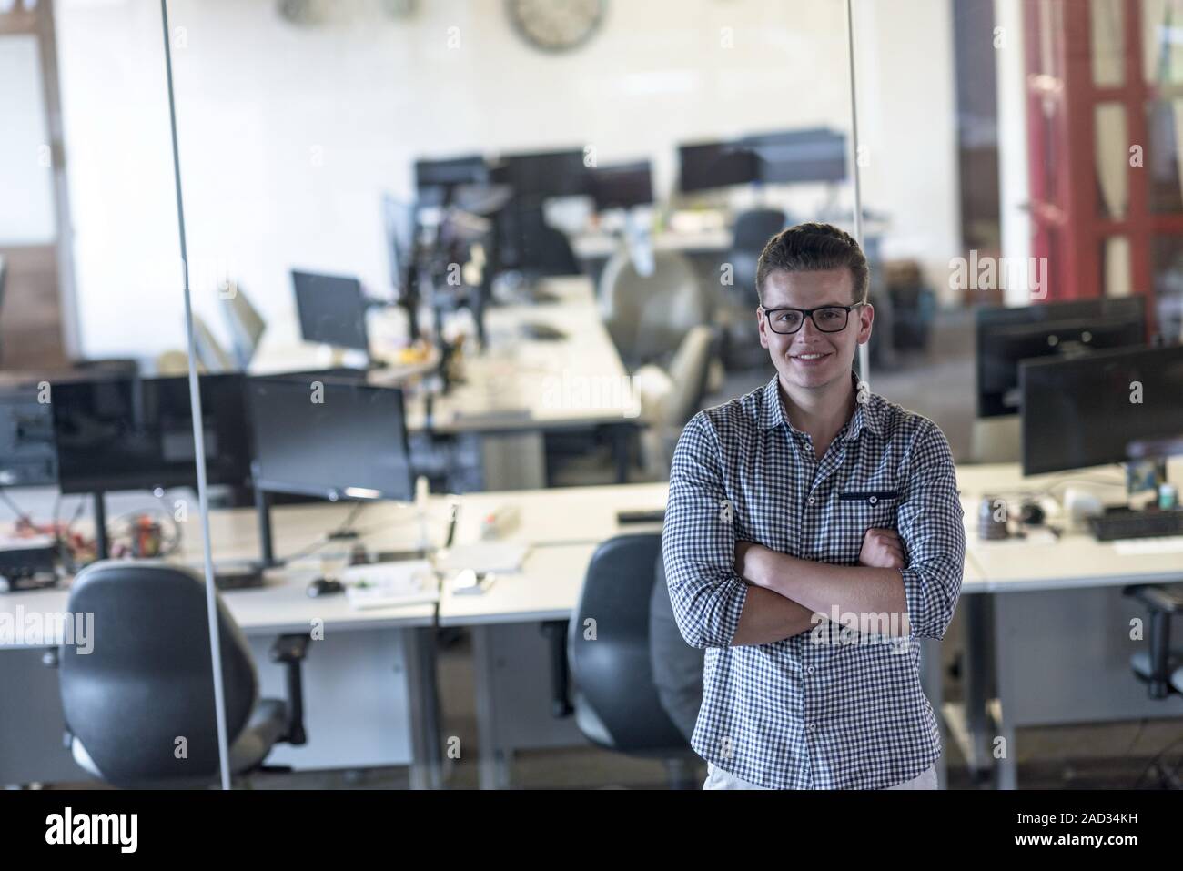 Business man at modern office Stock Photo - Alamy