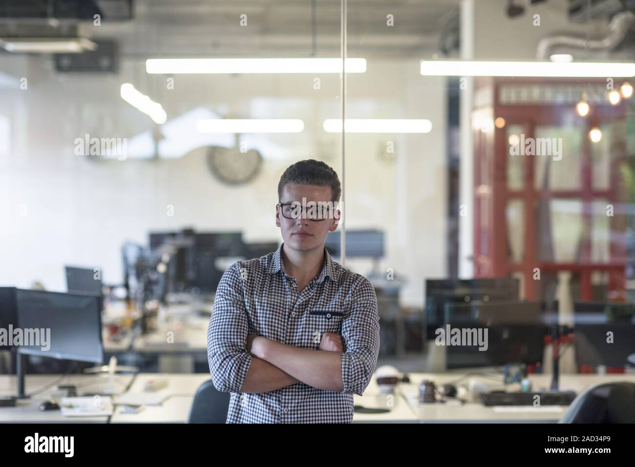 Business man at modern office Stock Photo - Alamy