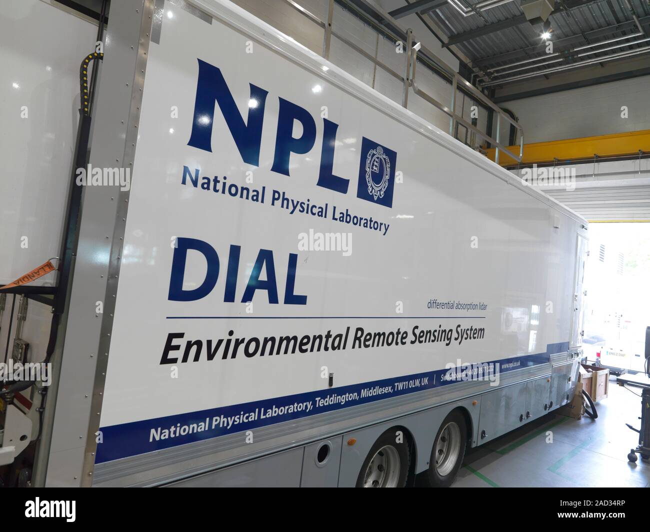 Environmental remote sensing system. Portable laboratory used to house ...