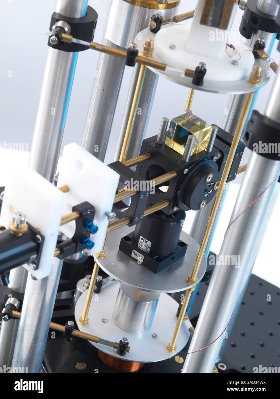 Watt balance, close-up. This electromechanical apparatus is used to ...