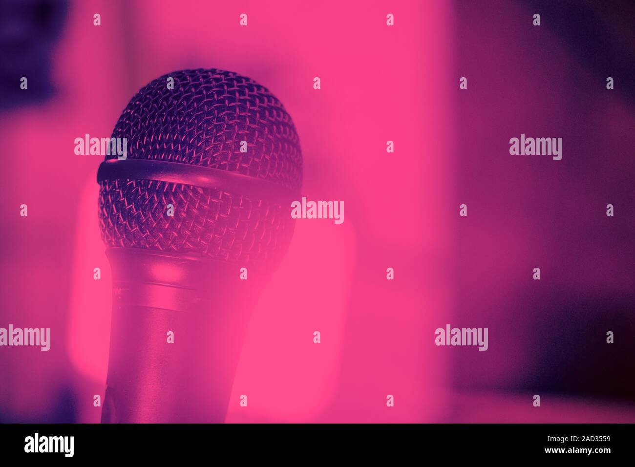 Retro golden classic microphone. Vintage old style filtered photo Stock ...