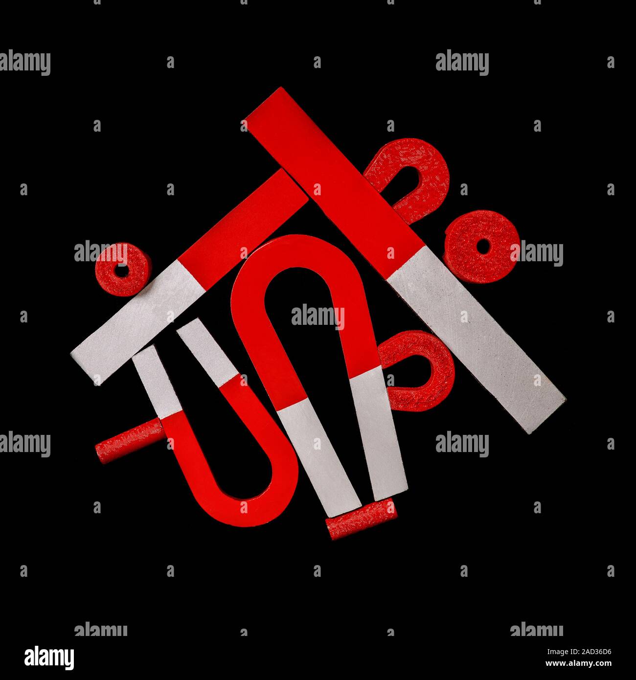 Collection of different types of permanent magnet Stock Photo - Alamy