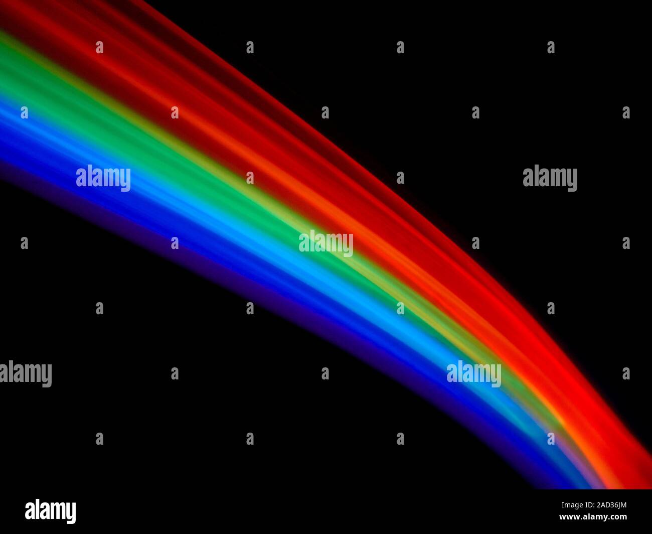 Visible light spectrum. This spectrum is displayed when visible light ...