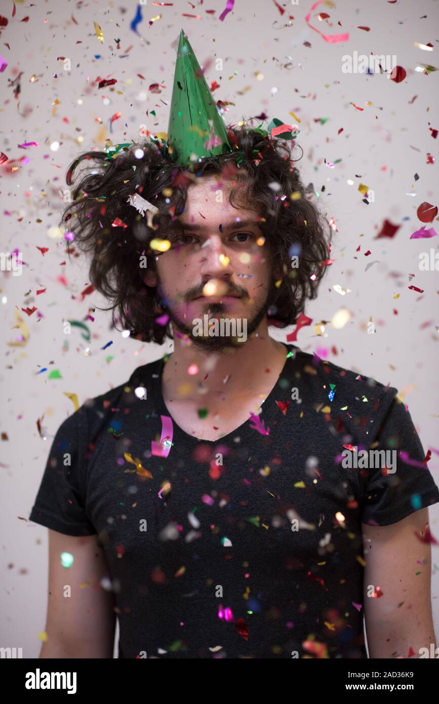 confetti man on party Stock Photo - Alamy