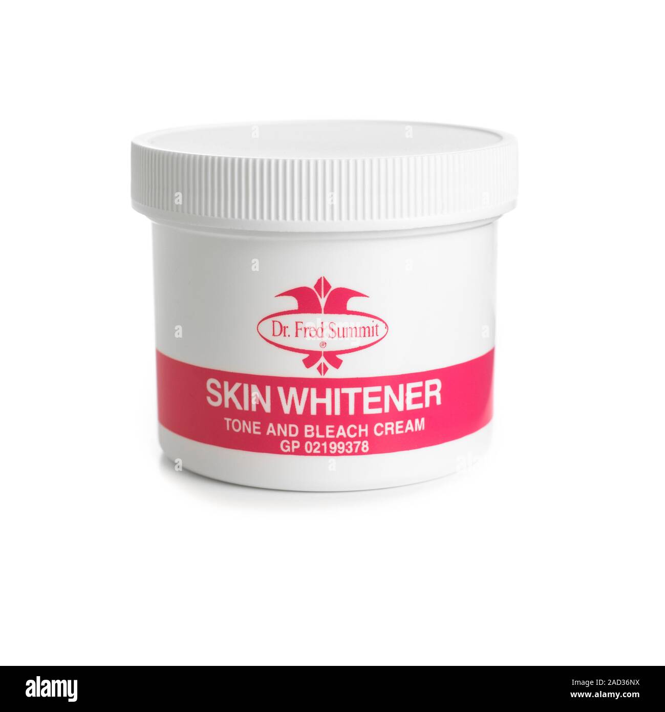 Pot of skin whitener. This product, whose active ingredient is ...