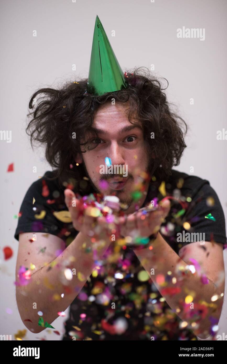 confetti man on party Stock Photo - Alamy