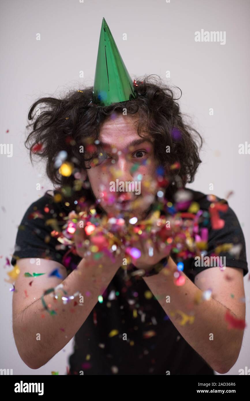 confetti man on party Stock Photo - Alamy