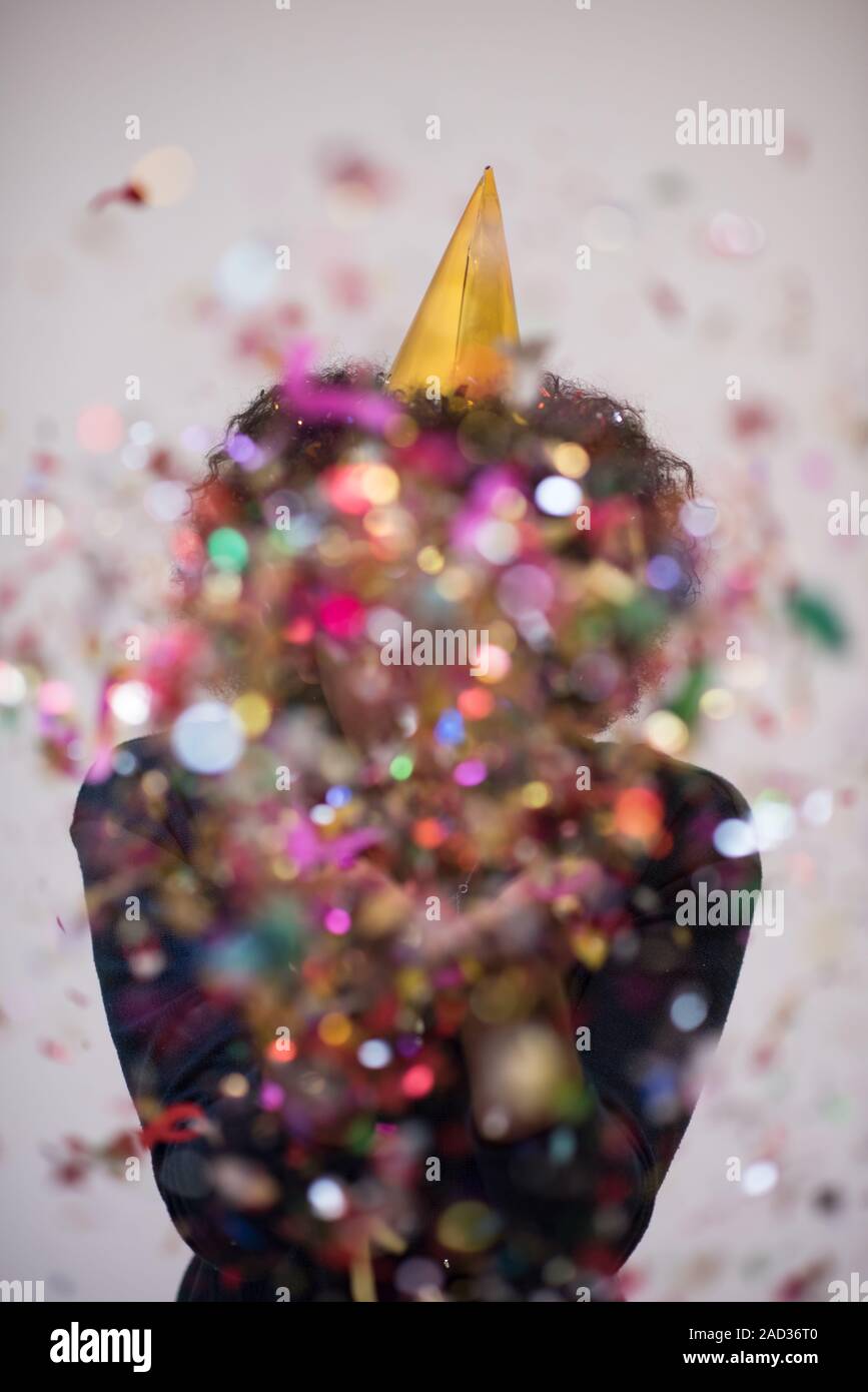 confetti man on party Stock Photo - Alamy