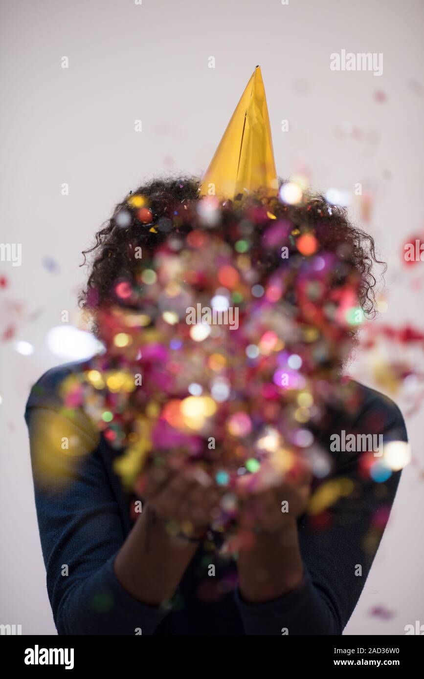 confetti man on party Stock Photo - Alamy