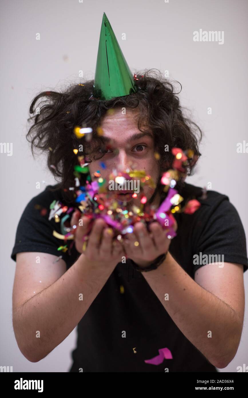 confetti man on party Stock Photo - Alamy