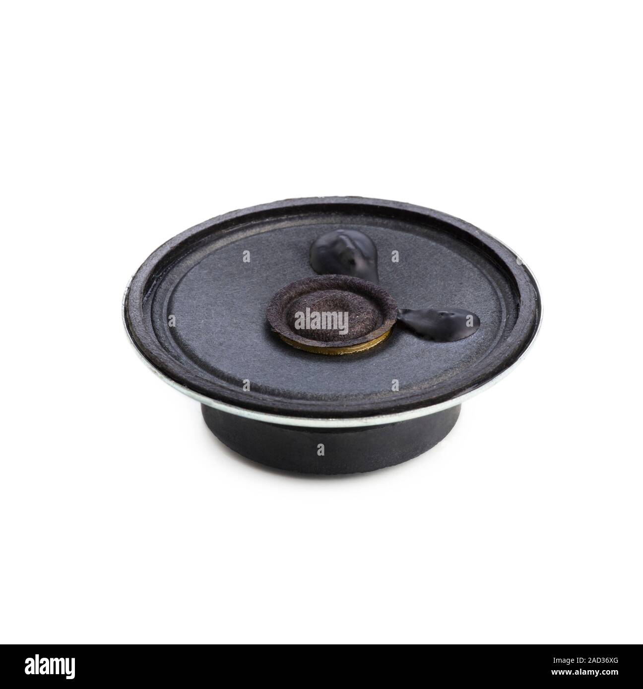Magnetic speaker from a hifi system. A large permanent ring magnet is ...