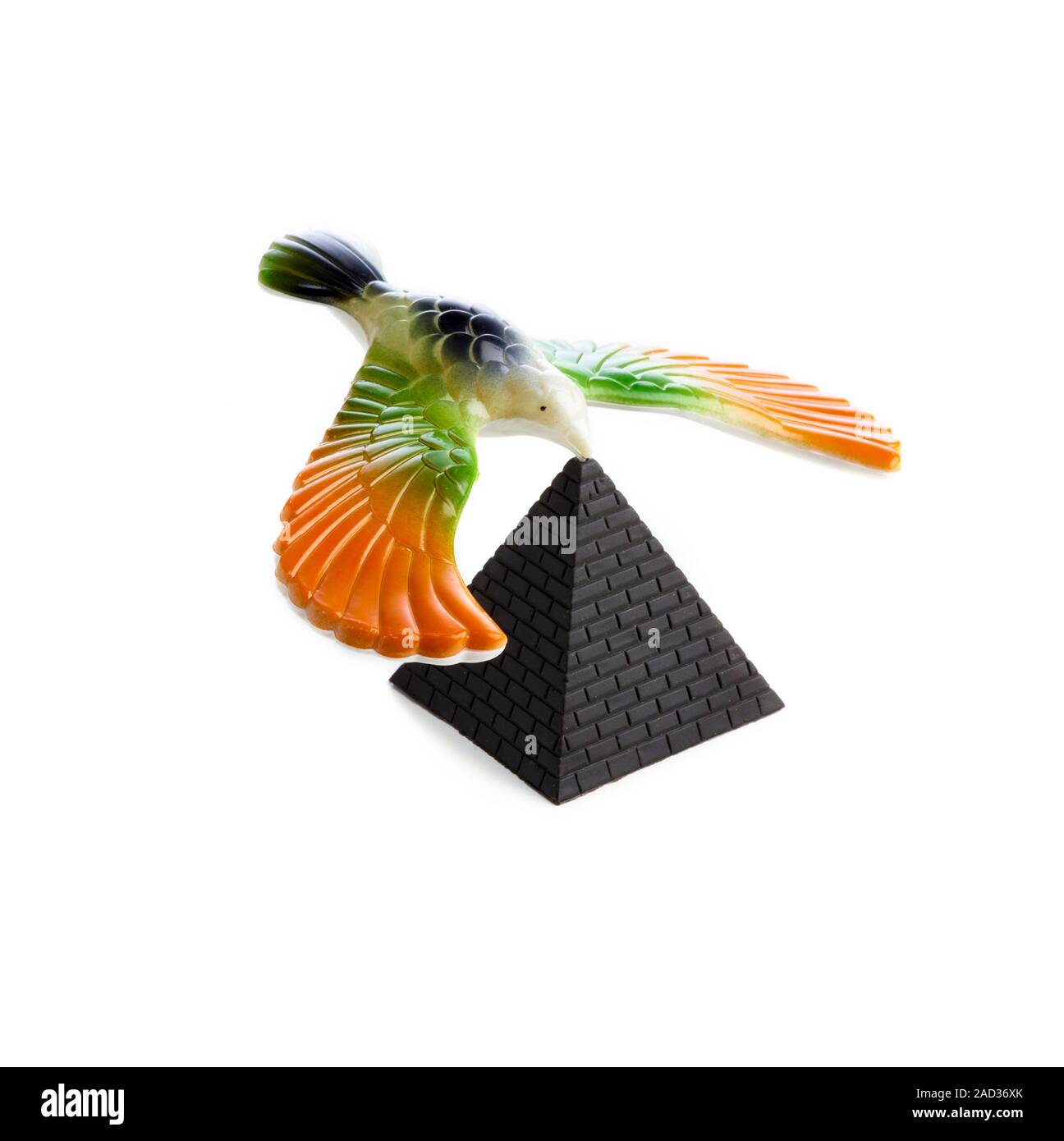Balancing bird. In this toy, the mass in the forward-swept wings ...