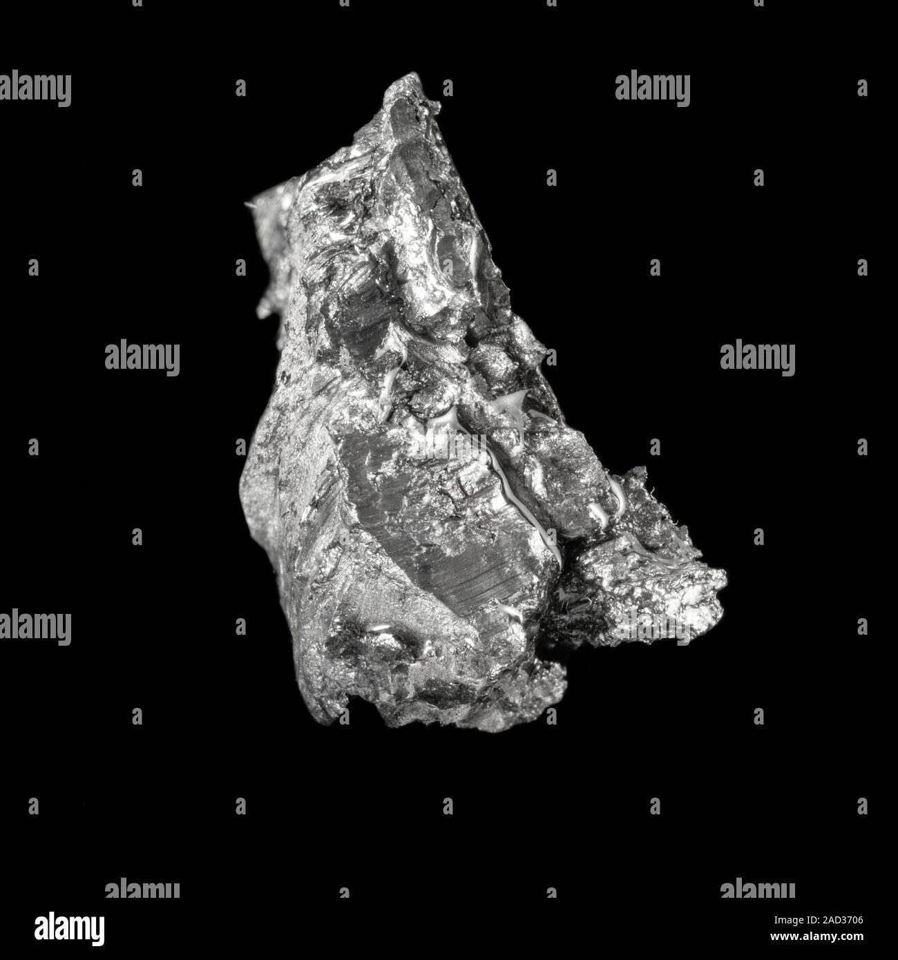 Neodymium. Sample of the rare earth metal Neodymium (Nd). The rare ...