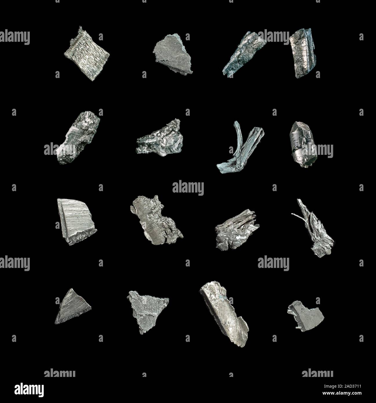 Composite photo of samples of rare earth elements. These are the ...