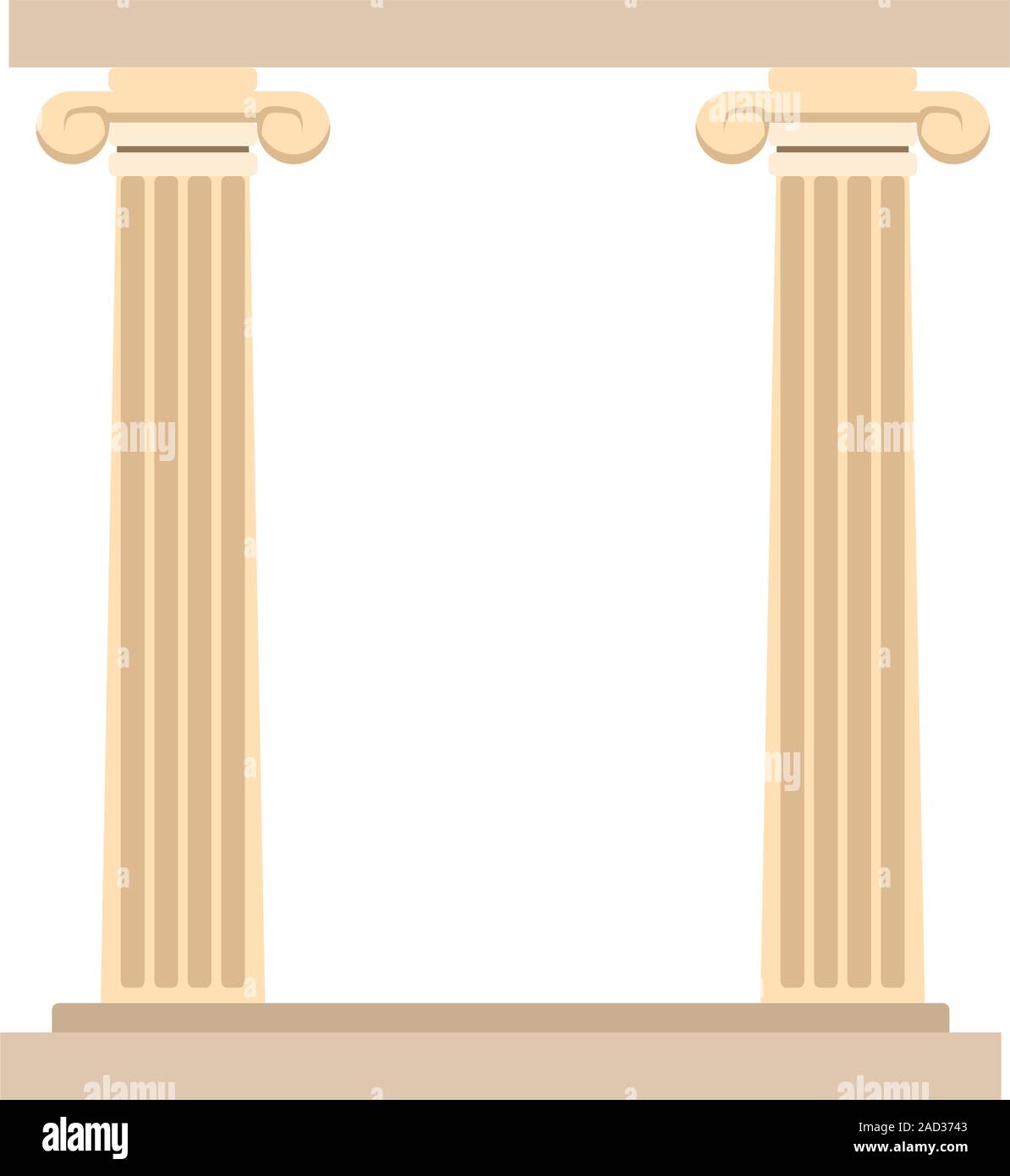 Doric order columns temple Cut Out Stock Images & Pictures - Alamy