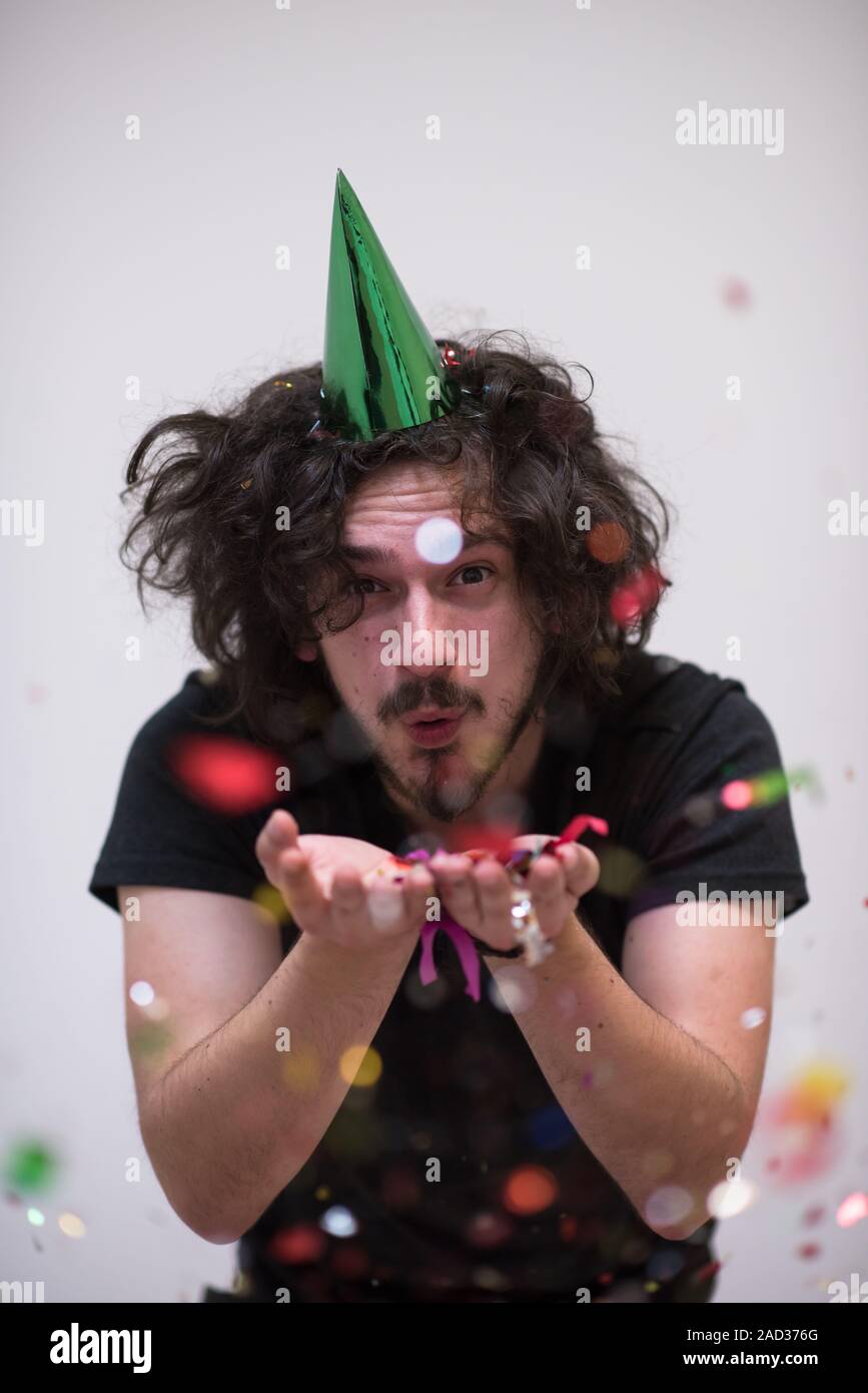 confetti man on party Stock Photo - Alamy