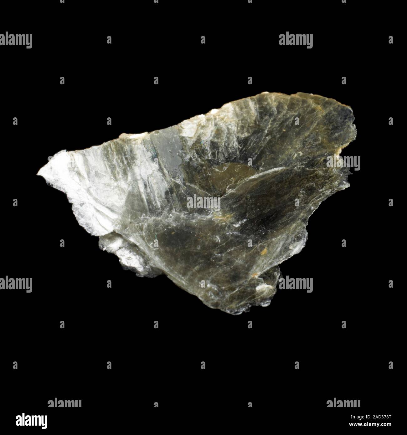 Sample of muscovite. Muscovite, a variety of mica, is a silicate ...