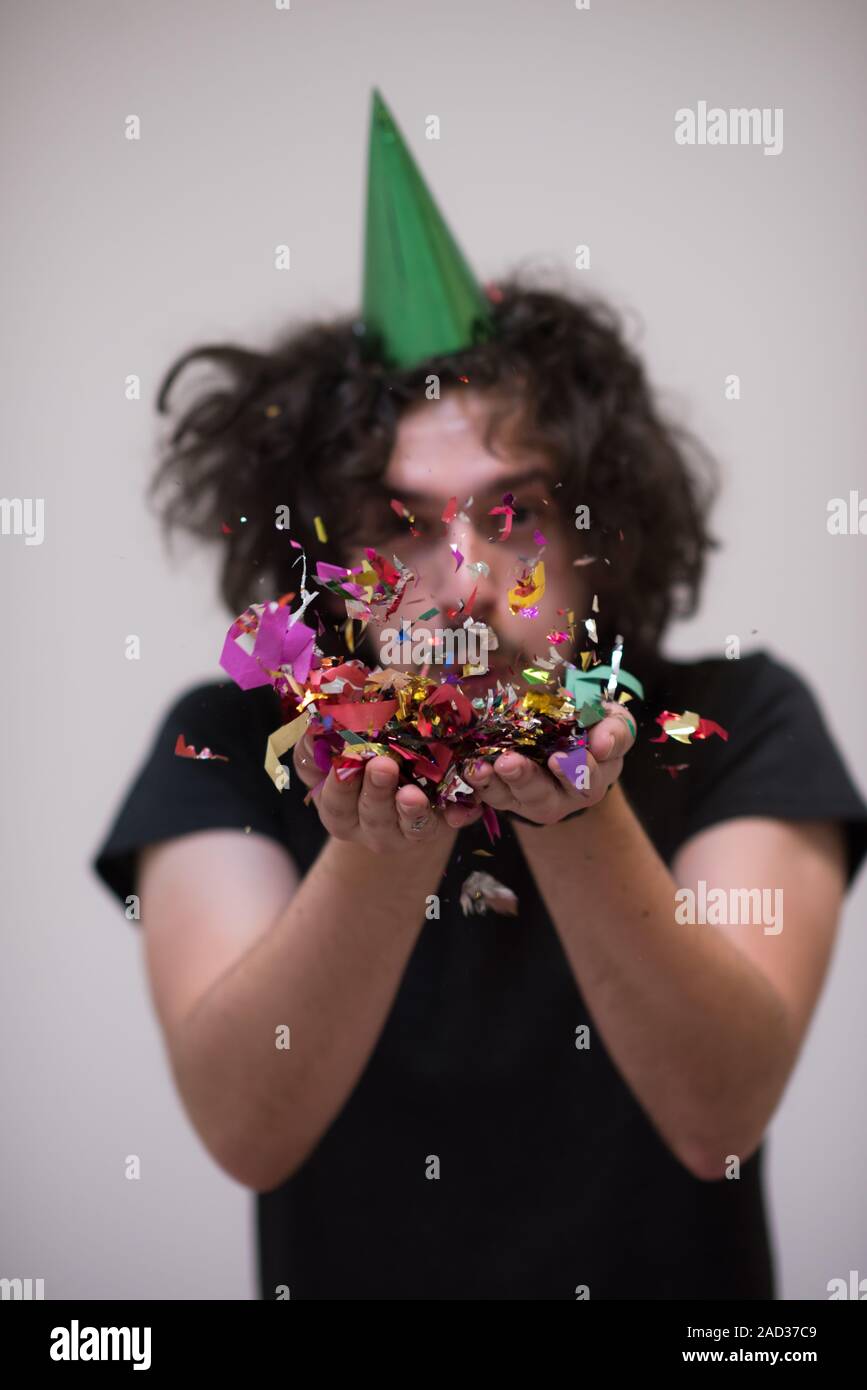 confetti man on party Stock Photo - Alamy