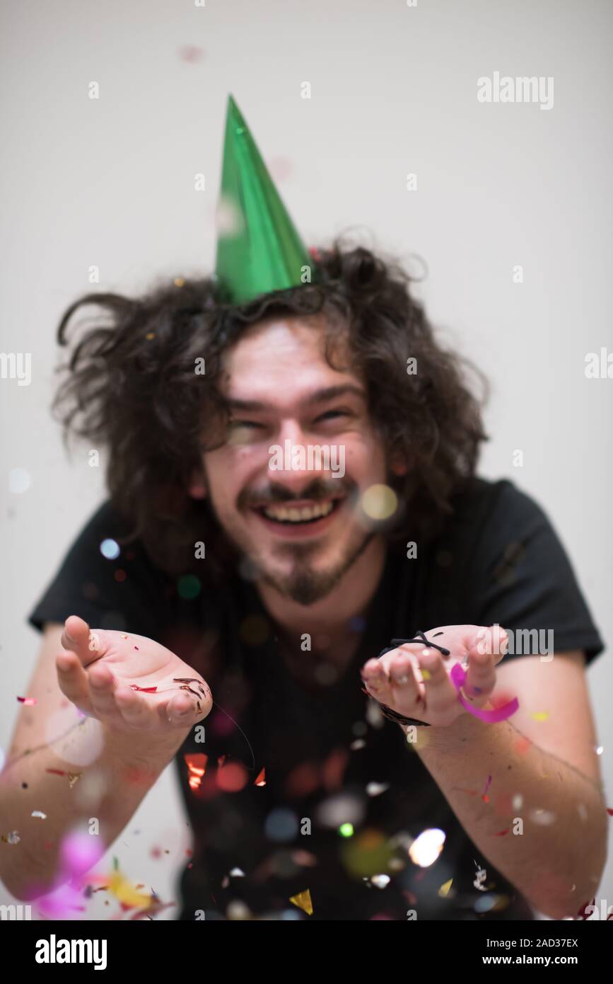 confetti man on party Stock Photo - Alamy
