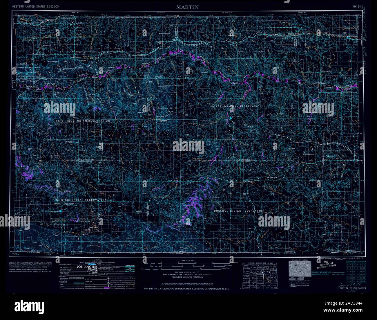 Map of martin south dakota hi-res stock photography and images - Alamy