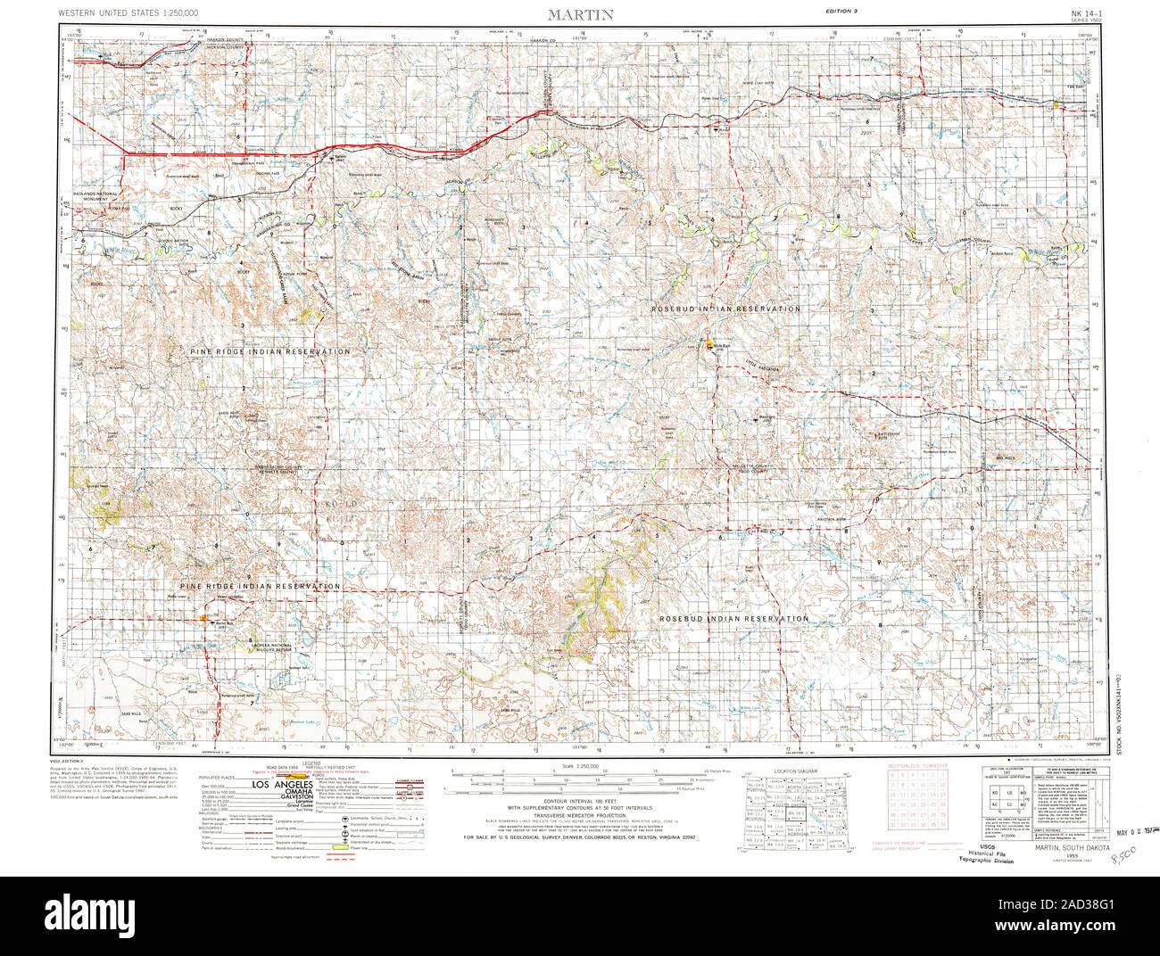 Map of martin south dakota hi-res stock photography and images - Alamy