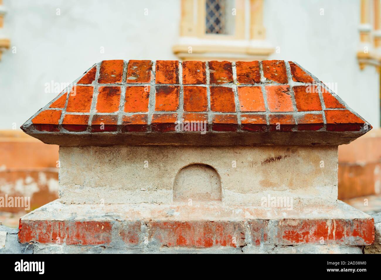 a small brick house in miniature of a small brick Stock Photo - Alamy