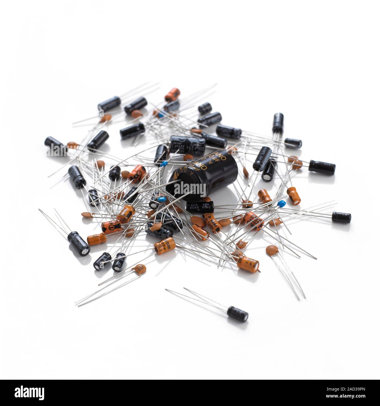 Capacitors. These electronic components are used to store electrical ...