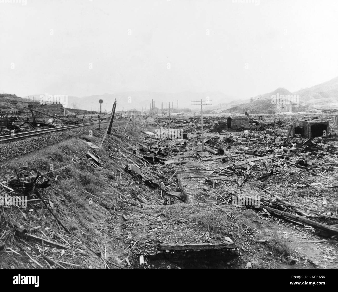 Nuclear destruction at Nagasaki, September 1945. On 9 August 1945 ...