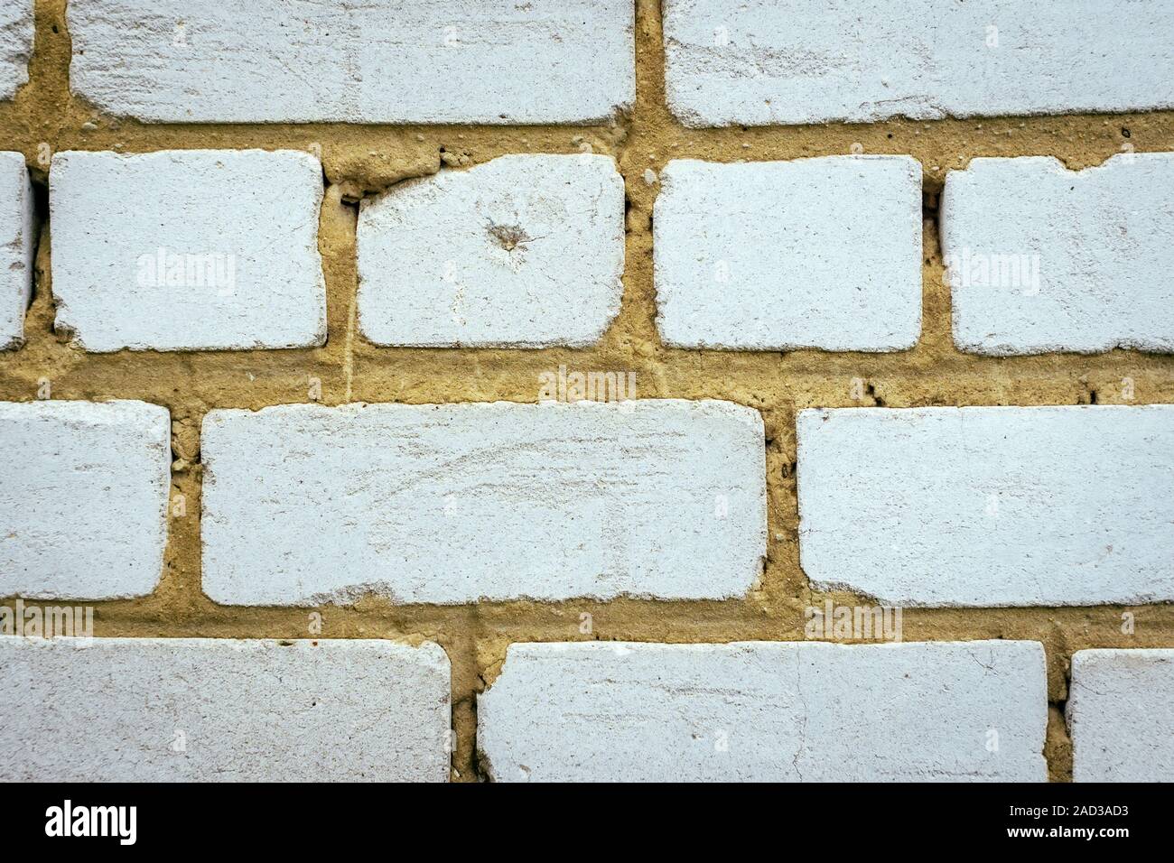 texture background of old white brick wall close-up retro vintage Stock ...