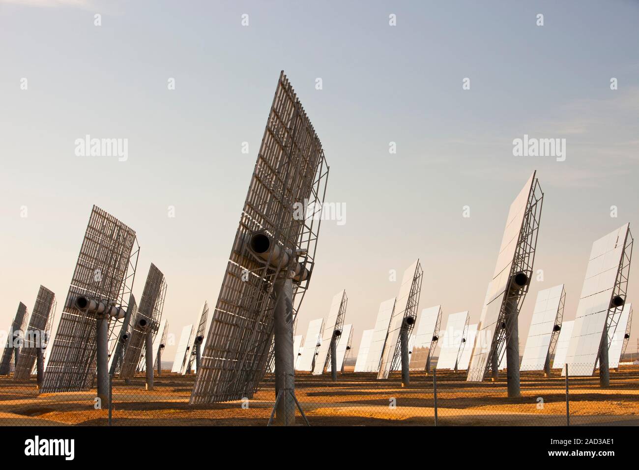 Heliostats, large reflective mirrors directing sunlight to The PS20 ...
