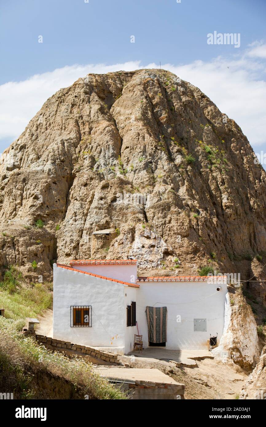 Old Cave houses in Guadix, Andalucia, Spain. Up to 10,000 people still ...