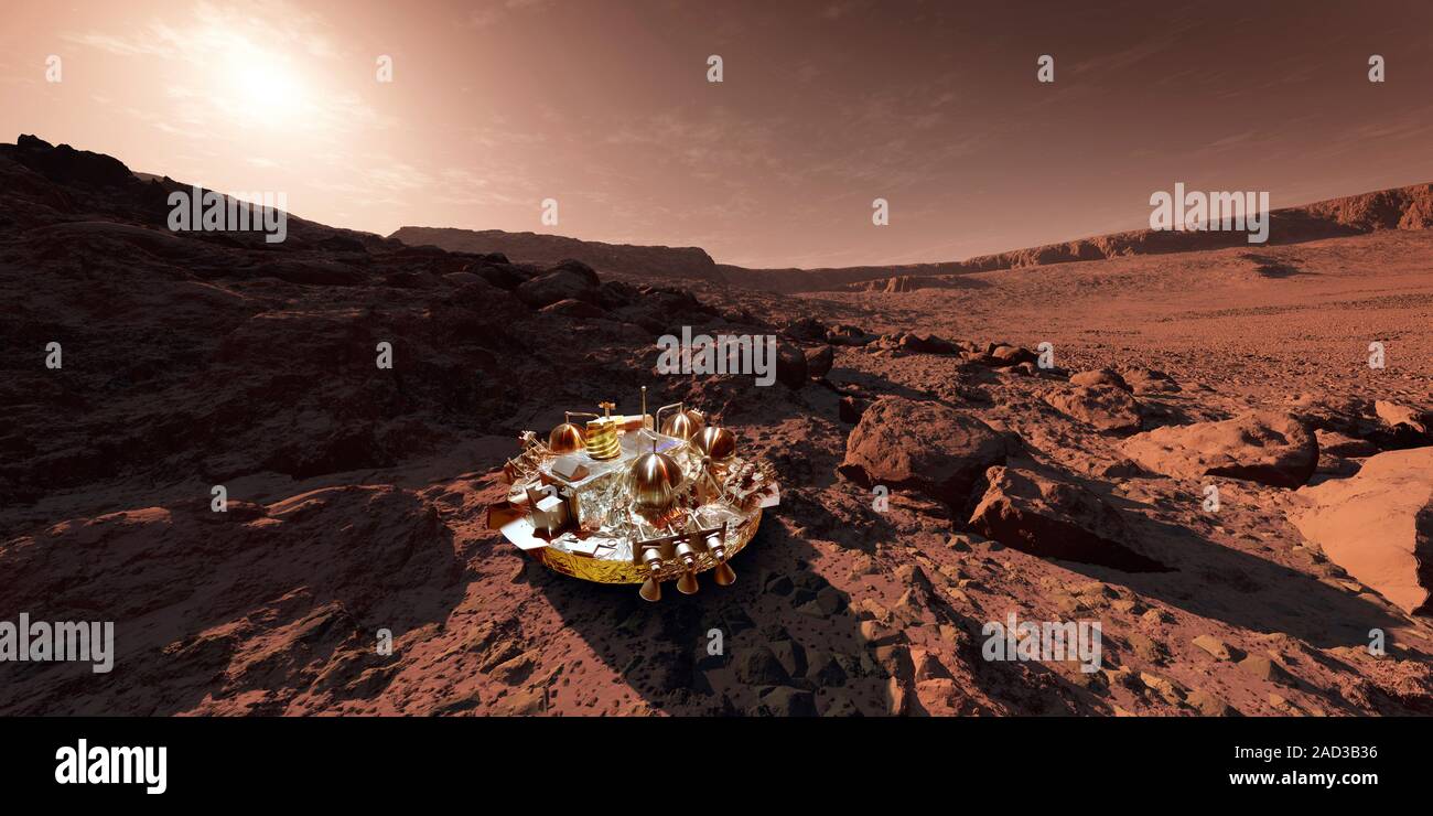 Illustration of the Schiaparelli ExoMars Entry, Descent and Landing(EDM ...