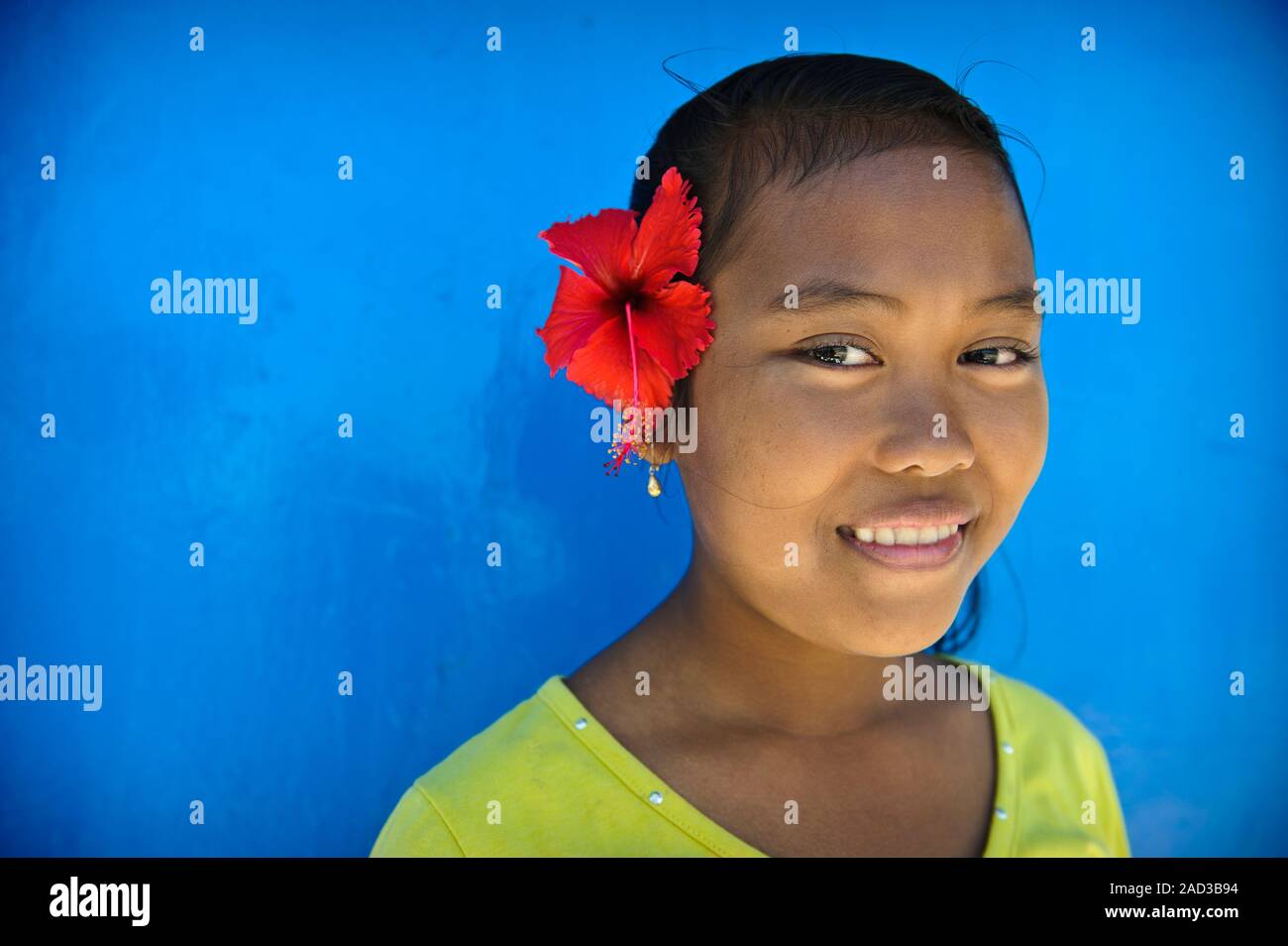 Young girl. Photographed on Lae Lae island, Makassar, Sulawesi ...