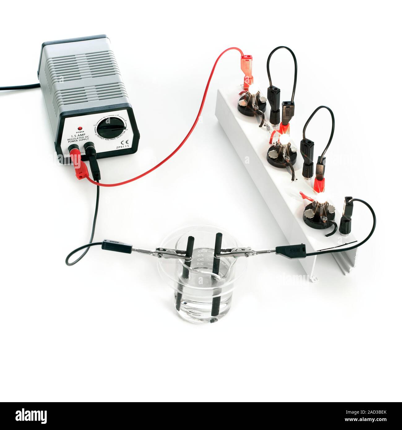 Conductivity. An experiment used to demonstrate the conductivity of ...
