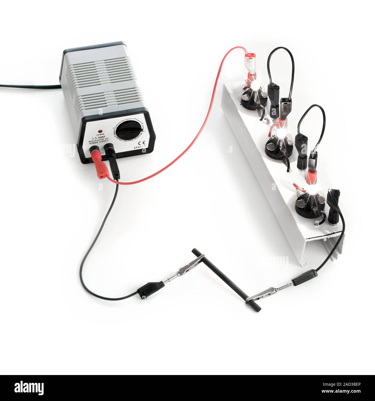 Conductivity. An experiment used to demonstrate the conductivity of ...