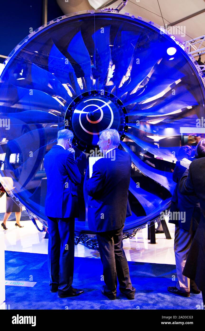 Rolls Royce Trent 1000 jet engine on display at Farnborough ...