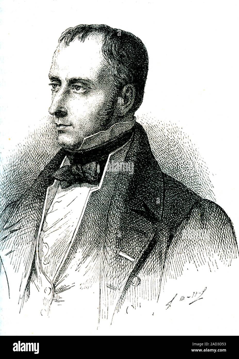 Xavier Bichat (1771-1802). 1865 illustration of the French anatomist ...