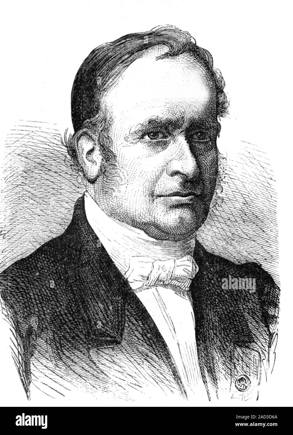 Elie de Beaumont (1798-1874). 1882 of the French geologist and engineer ...