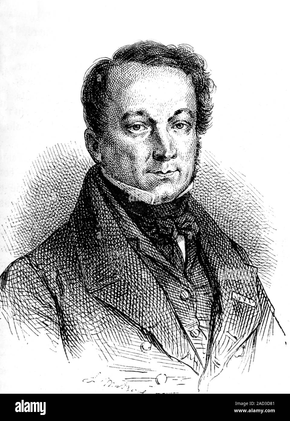 Francois Magendie (1783-1855). 1864 illustration of the French ...